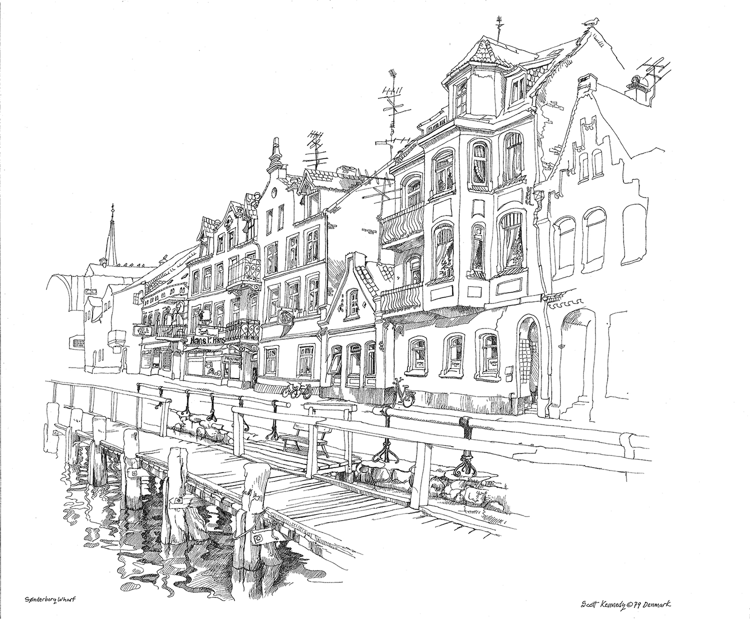 Sonderborg Wharf | Art by Scott Kennedy